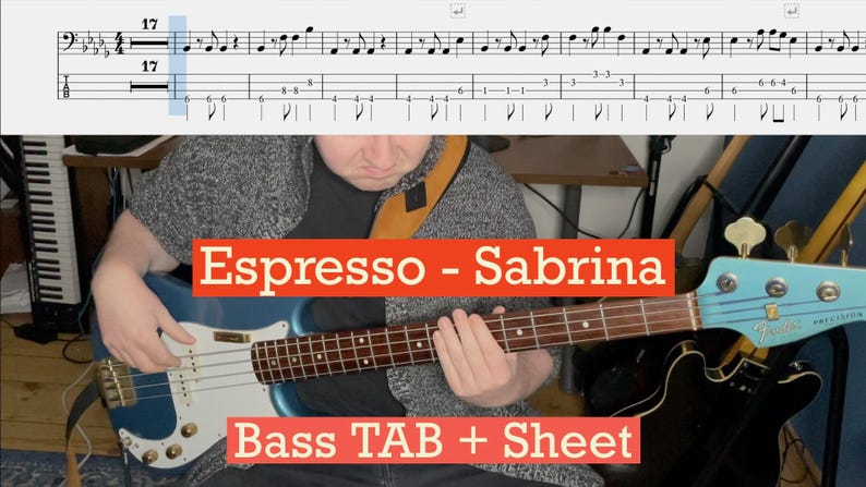 Espresso - Sabrina Carpenter BASS TAB + Sheet - Etsy