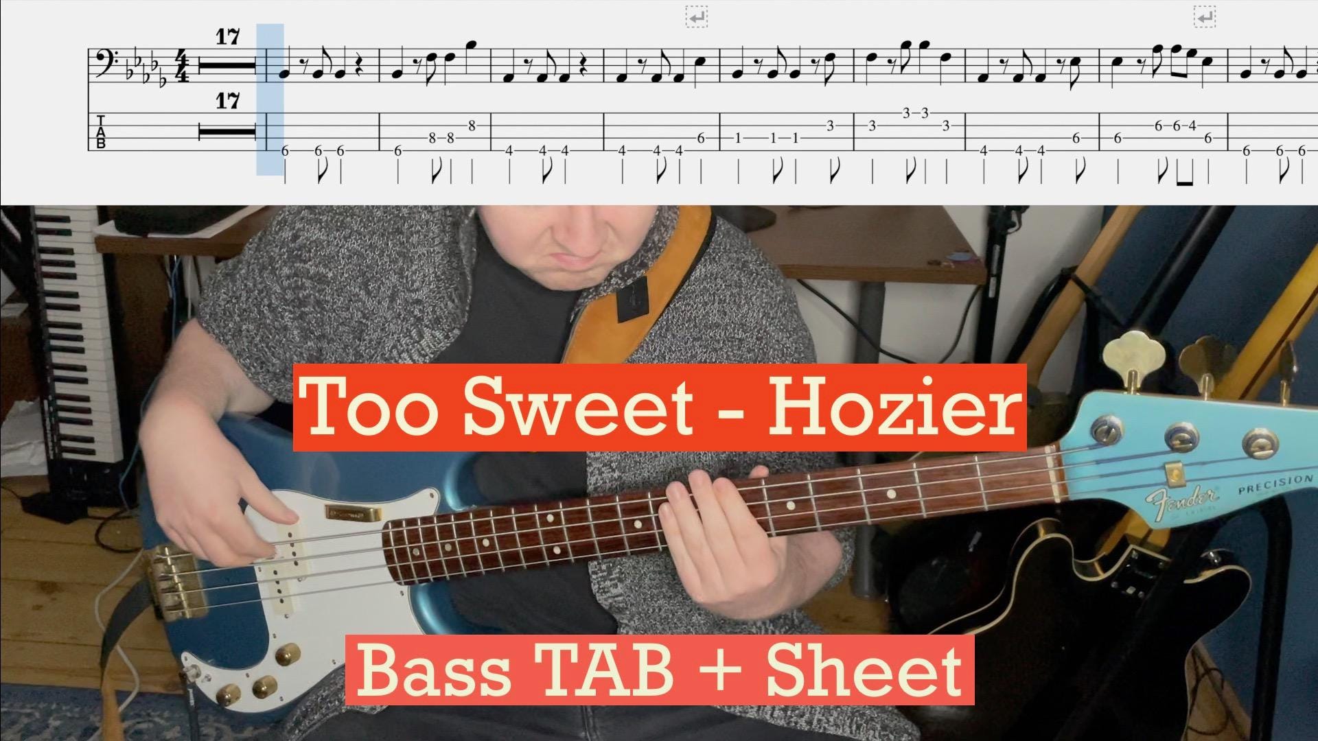 Too Sweet - Hozier BASS TAB + Sheet - Etsy