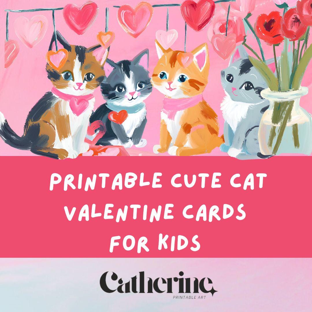 Printable Kids Valentine Cards, Kids Classroom Valentines Day Cards ...