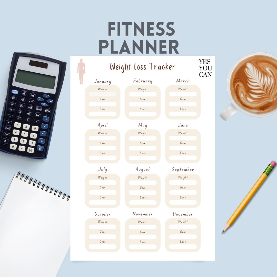 Simple Weight Tracker Template, Weight Loss Journal Printable. - Etsy