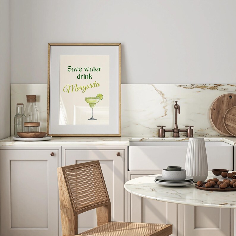 Poster Save Water, Drink Margarita | Küche Bar Restaurant Wanddecor ...