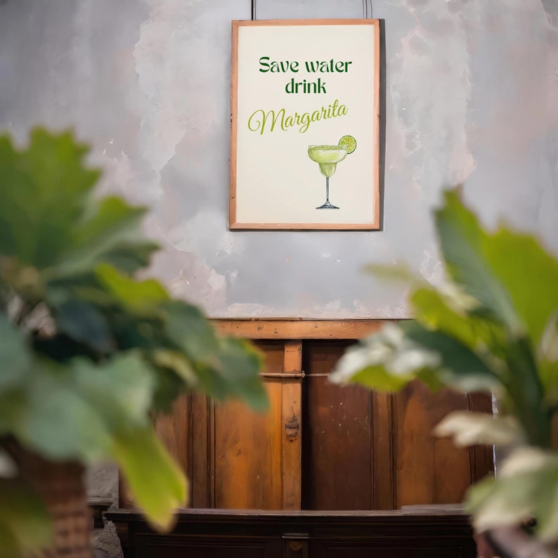 Poster Save Water, Drink Margarita | Küche Bar Restaurant Wanddecor ...