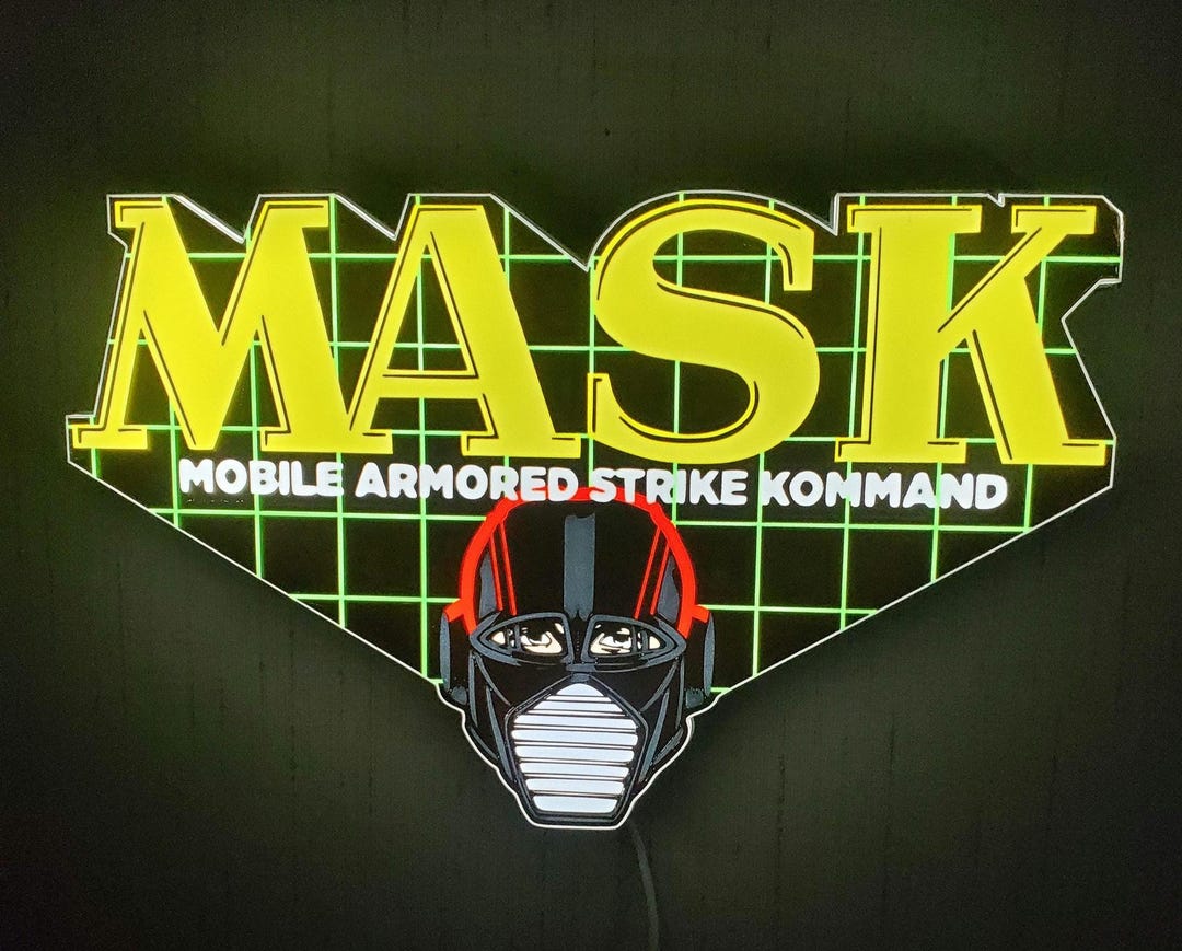 M.A.S.K. Led Lightbox Display Kenner Venom Decorative Wall Hanging MASK ...