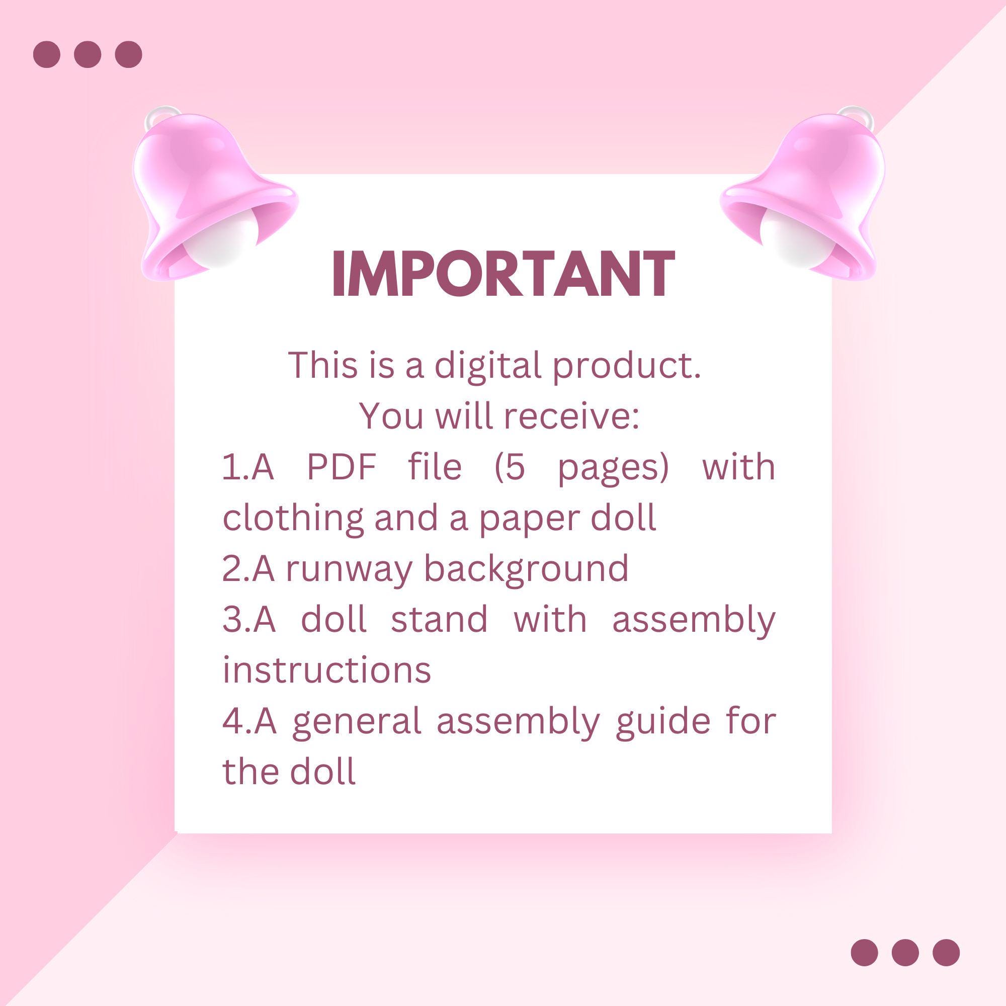 Printable Fashion Paper Doll Set With Stylish Outfits – DIY Craft Kit ...