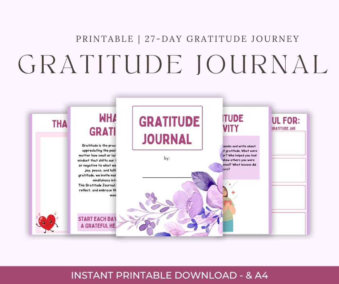 Mindfulness and Positivity Planner Gratitude Journaling Healing Through ...