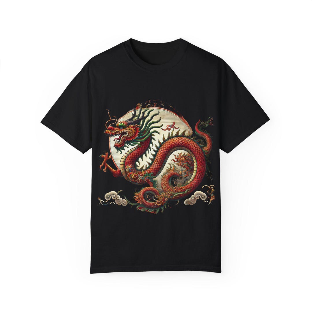 Dragon T-shirt Mythical Creature Tee, Fire Breathing Dragon Top ...