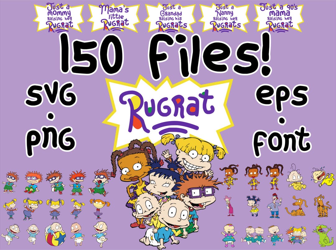 Rugrats Bundle ,rugrats Svg, Rugrats PNG, Rugrats Font, Rugrats Logo ...