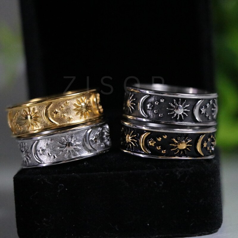 Sun and Moon Ring - Etsy