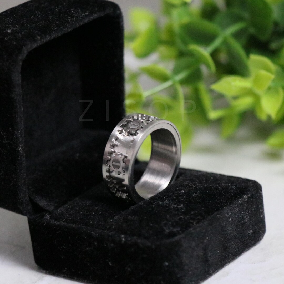 Stainless Steel Rotating Gear Ring | Fidget Spinner Band | Industrial ...