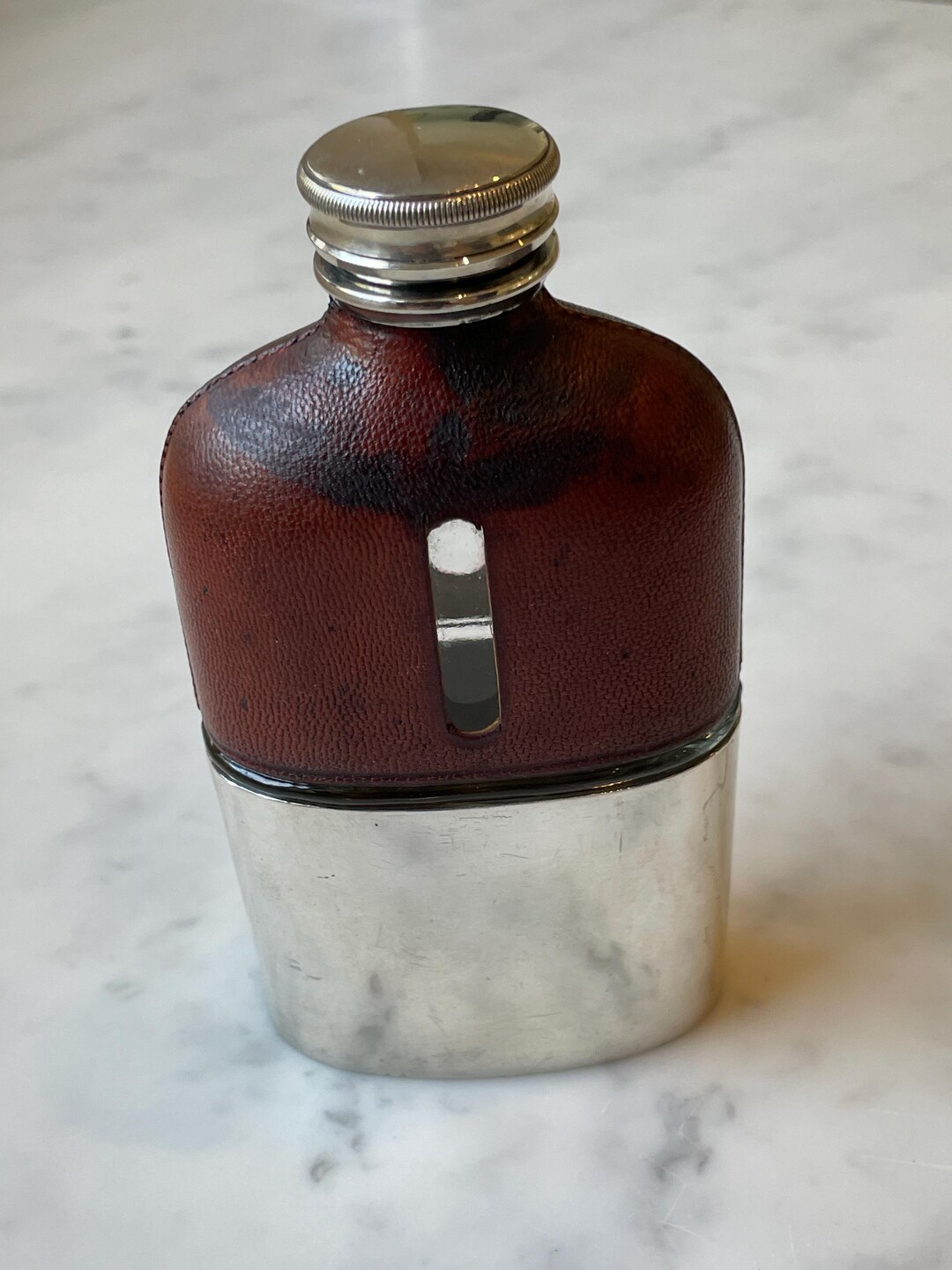 An Unusually Clean Antique Quarter Pint Electroplated SILVER SPIRIT ...