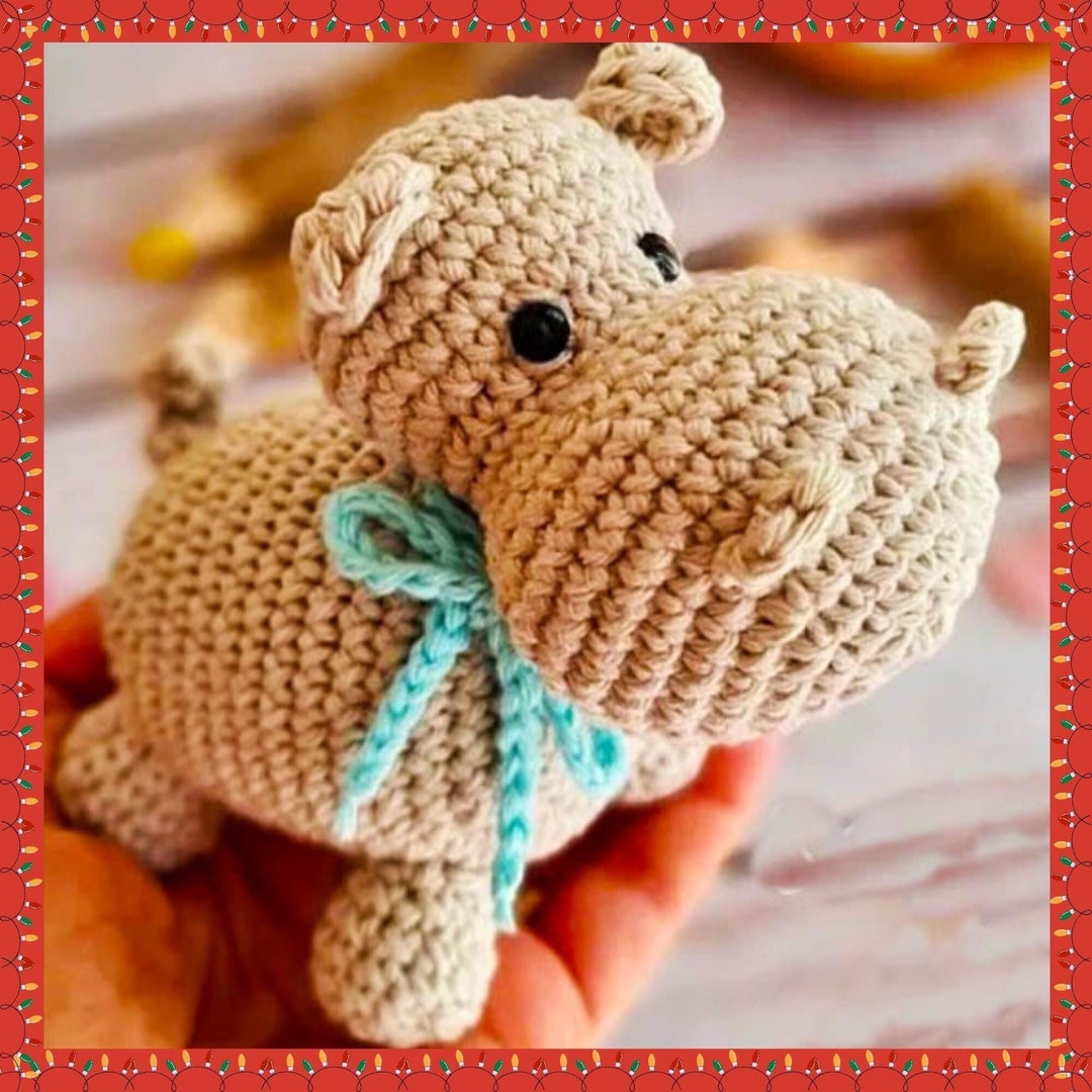 Happy the Hippo, NO-SEW Crochet Amigurumi PDF Pattern, Adorable Cute ...