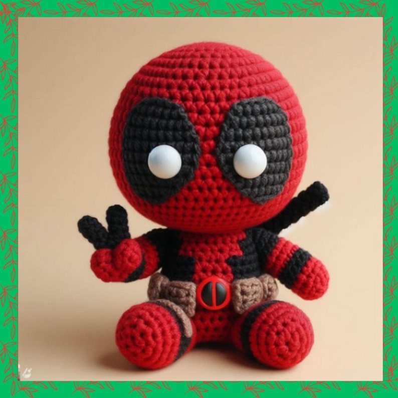 E-book Crochet Pattern Amigurumi Deadpool PDF english, Child's Toy, Stuffy, 3 Versions in 1 ...