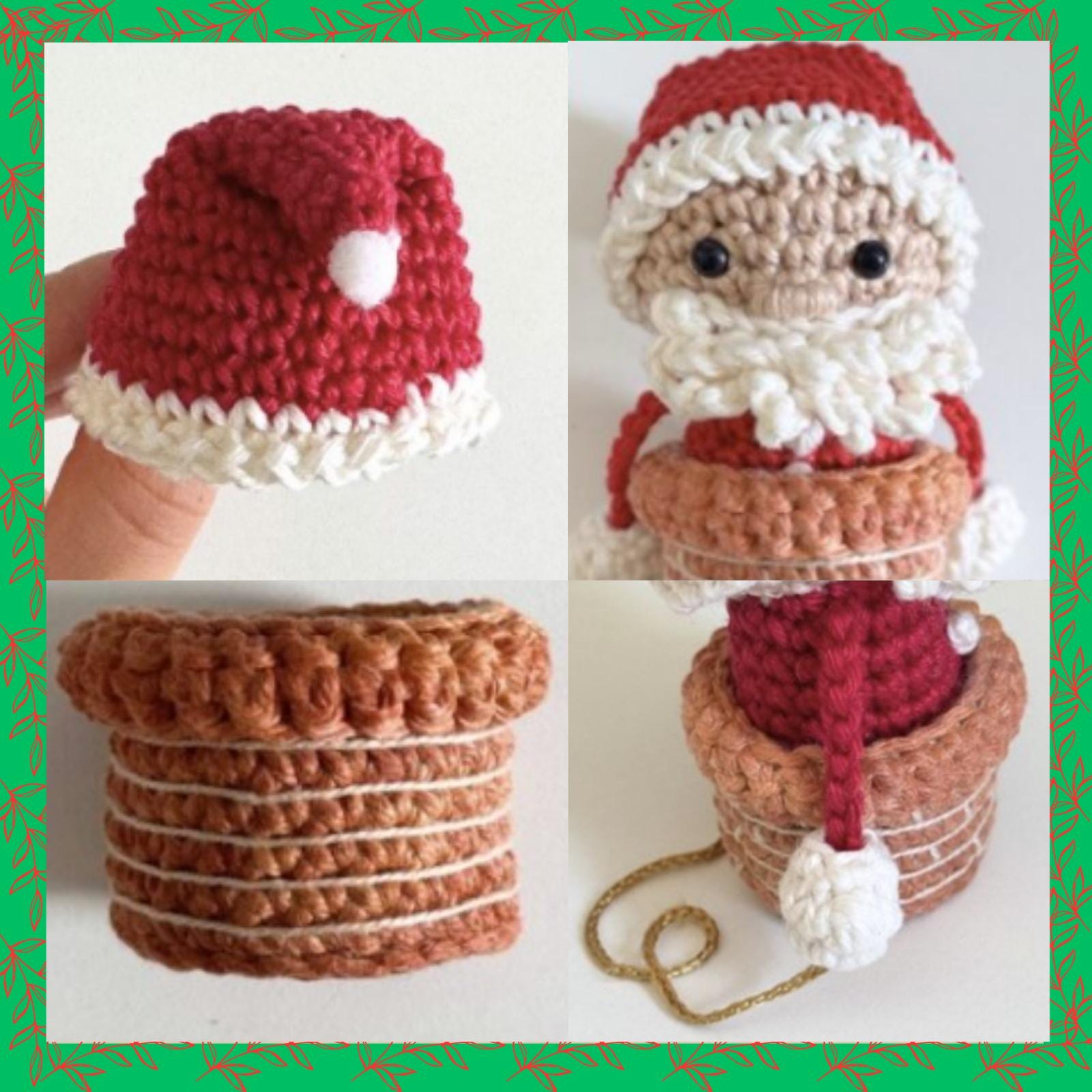Santa Crochet Pattern, Crochet Christmas Decor, Crochet Christmas Santa ...