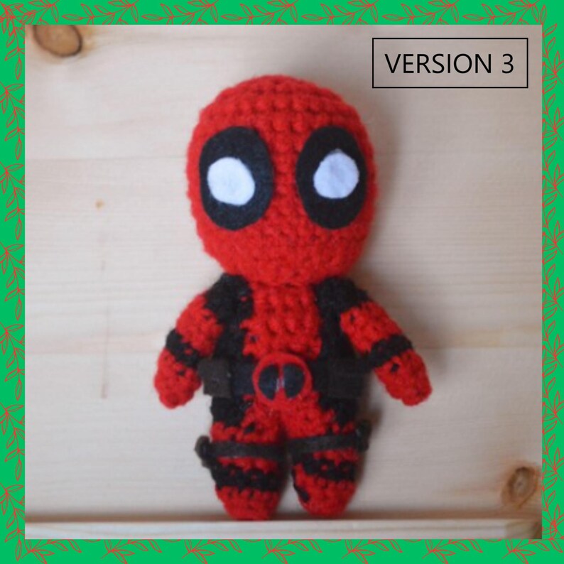 E-book Crochet Pattern Amigurumi Deadpool PDF english, Child's Toy ...