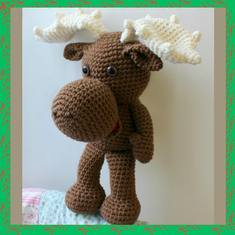 Crochet Moose Amigurumi Pattern, Moose Crochet Pattern, Woodland ...