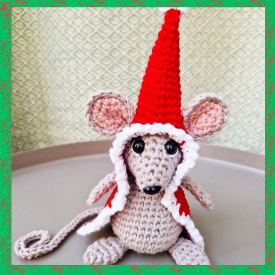 Noel the Christmas Mouse Crochet PATTERN | Mouse Gift | Amigurumi ...
