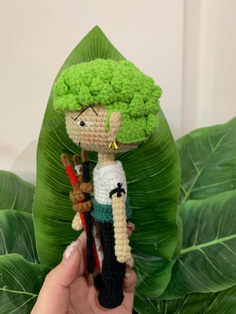 Roronoa Zoro-pirate Amigurumi Doll, Crochet Doll, Crochet Stuffed Doll ...
