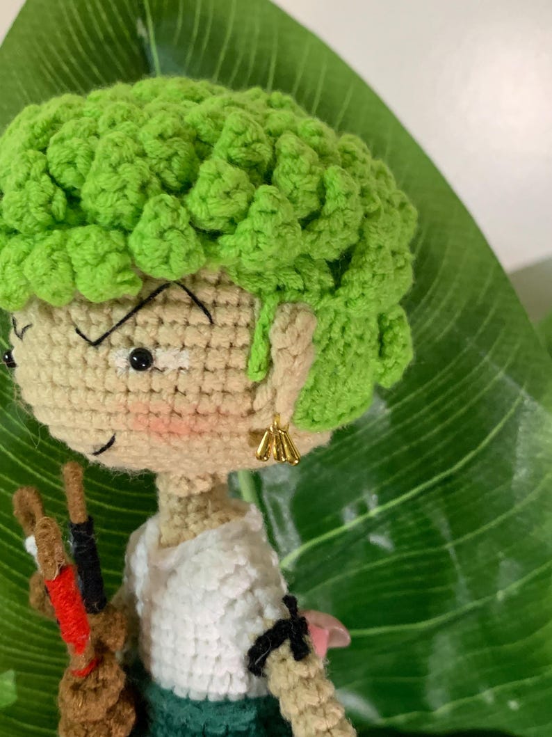Roronoa Zoro-pirate Amigurumi Doll, Crochet Doll, Crochet Stuffed Doll ...