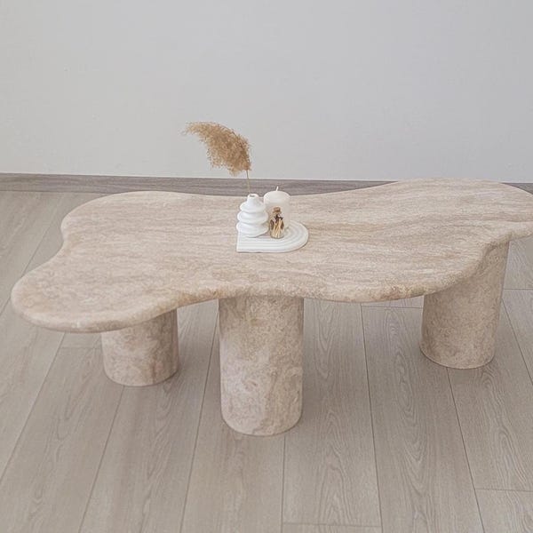 Travertine Coffee Table - Etsy