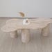 Design Travertine Coffee Table - 100% Natural Stone - Handmade With ...