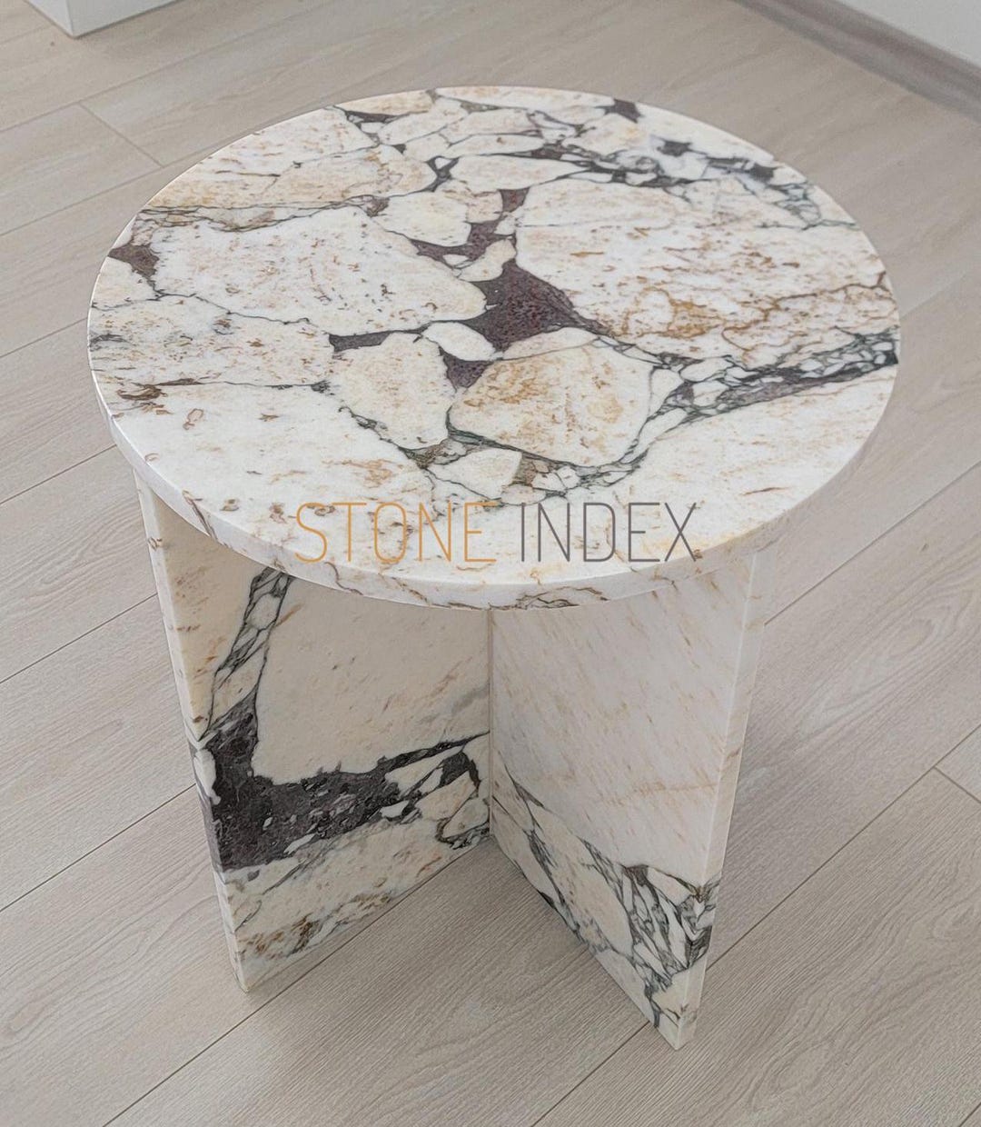 Marble Side Table - Calacatta Viola - 100% Natural Stone - Handmade ...