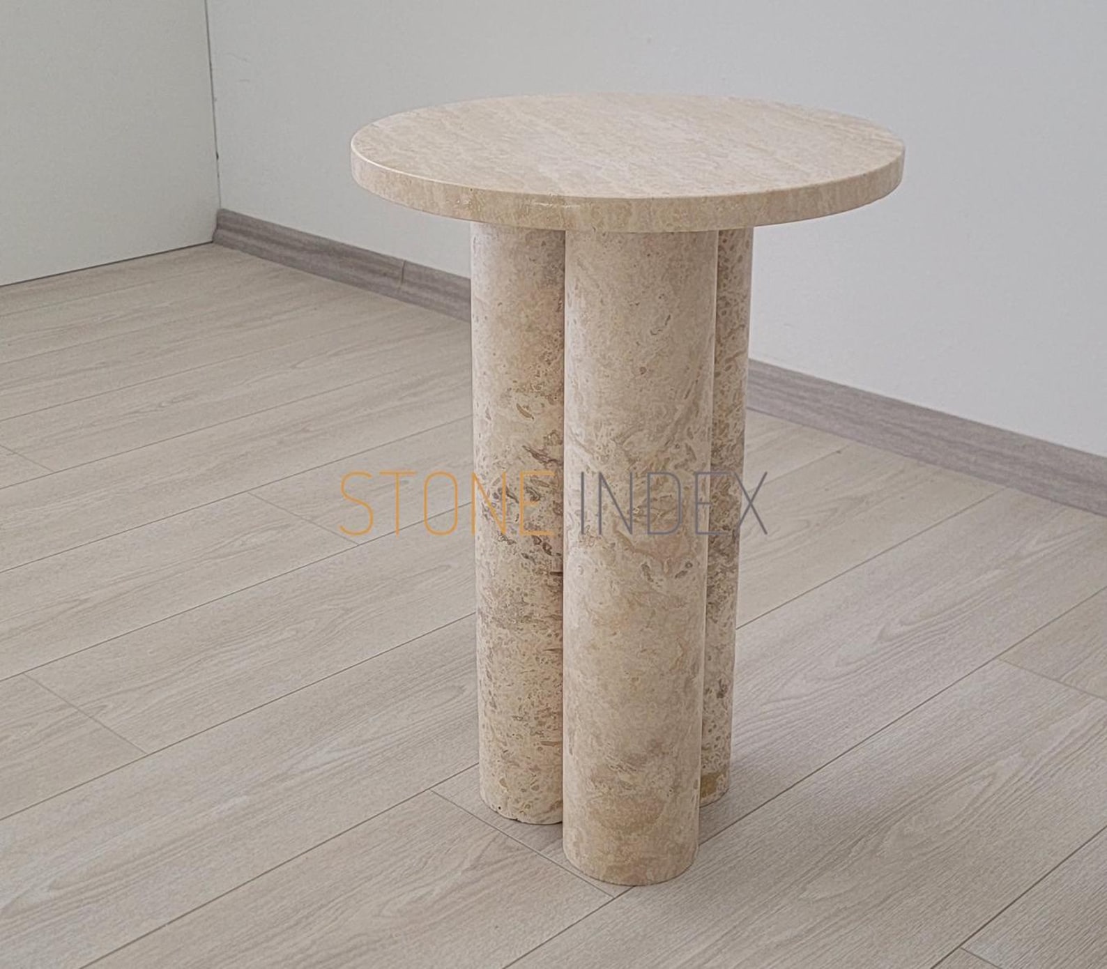 Handmade Travertine Side Table – Natural Stone Accent Table - Etsy