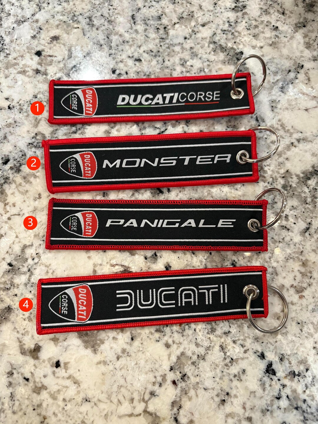 Race-ready Ducati Corse Keychains for Panigale Monster Motorcycle ...