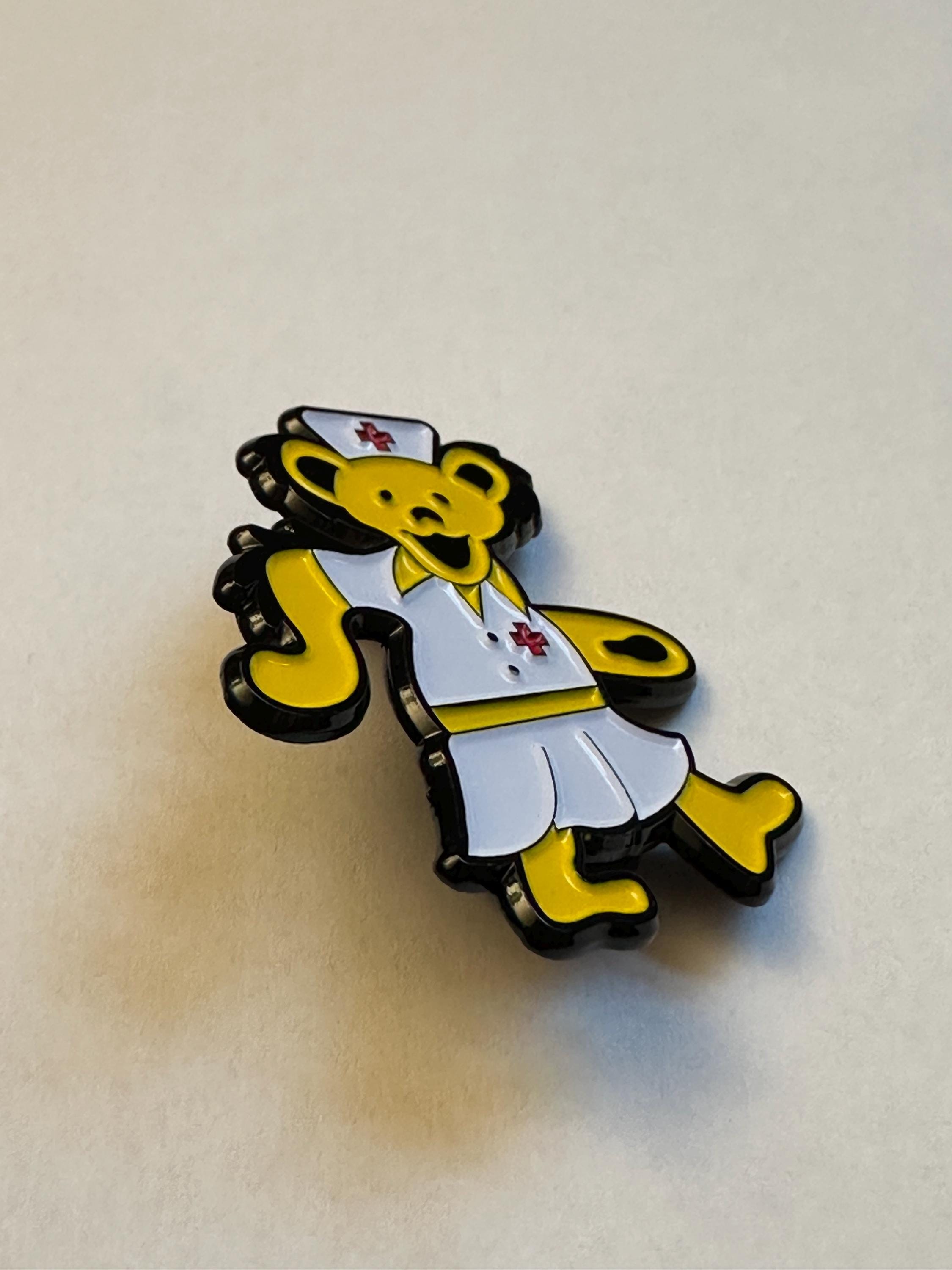 Grateful Dead Nurse Bear Pin – Limited Edition Dancing Bear Enamel Pin ...