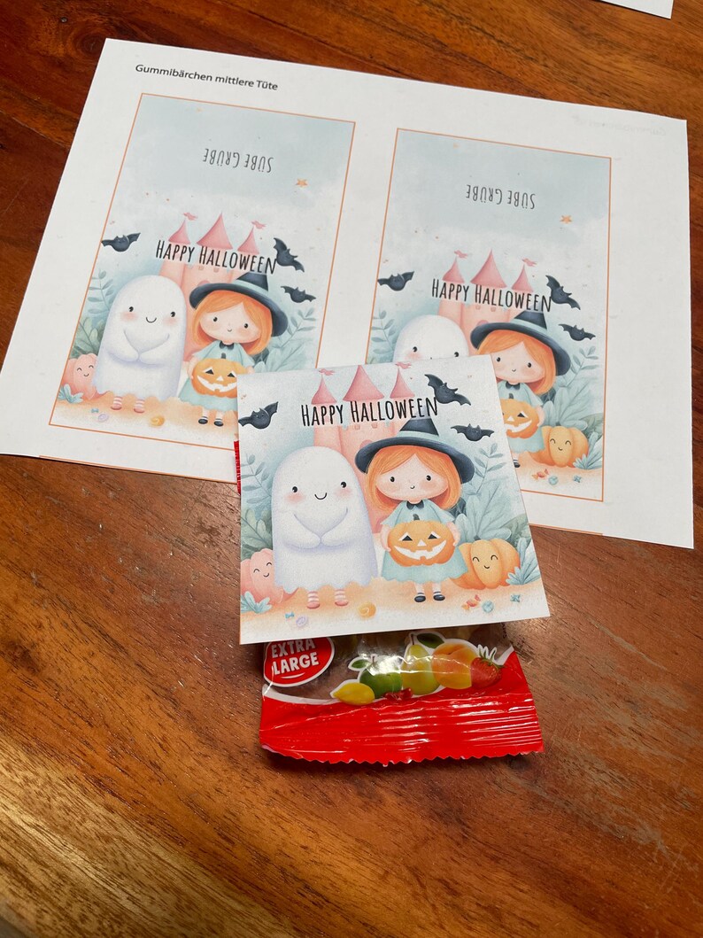 Halloween Candy Printable Template | Craft Template for Kids | Small ...