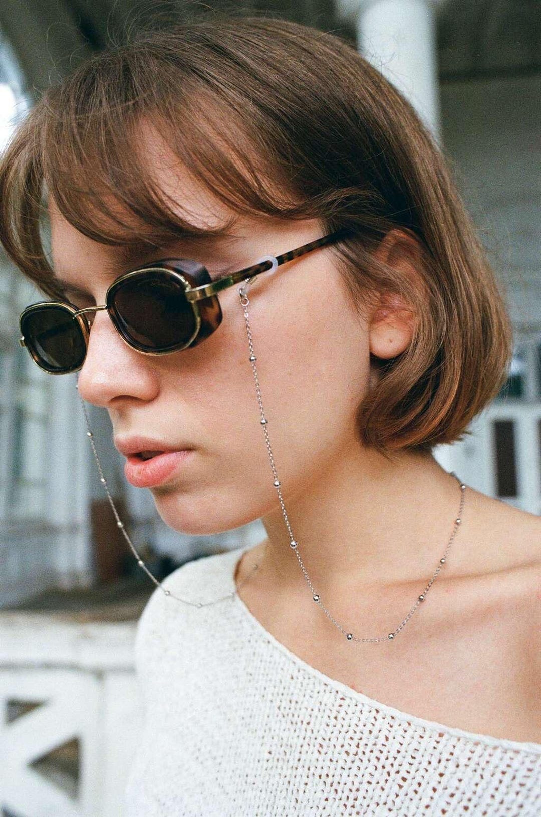 Silver Glasses Chain, Eyeglass Chain, Eyeglass Holder, Sunglasses Chain ...