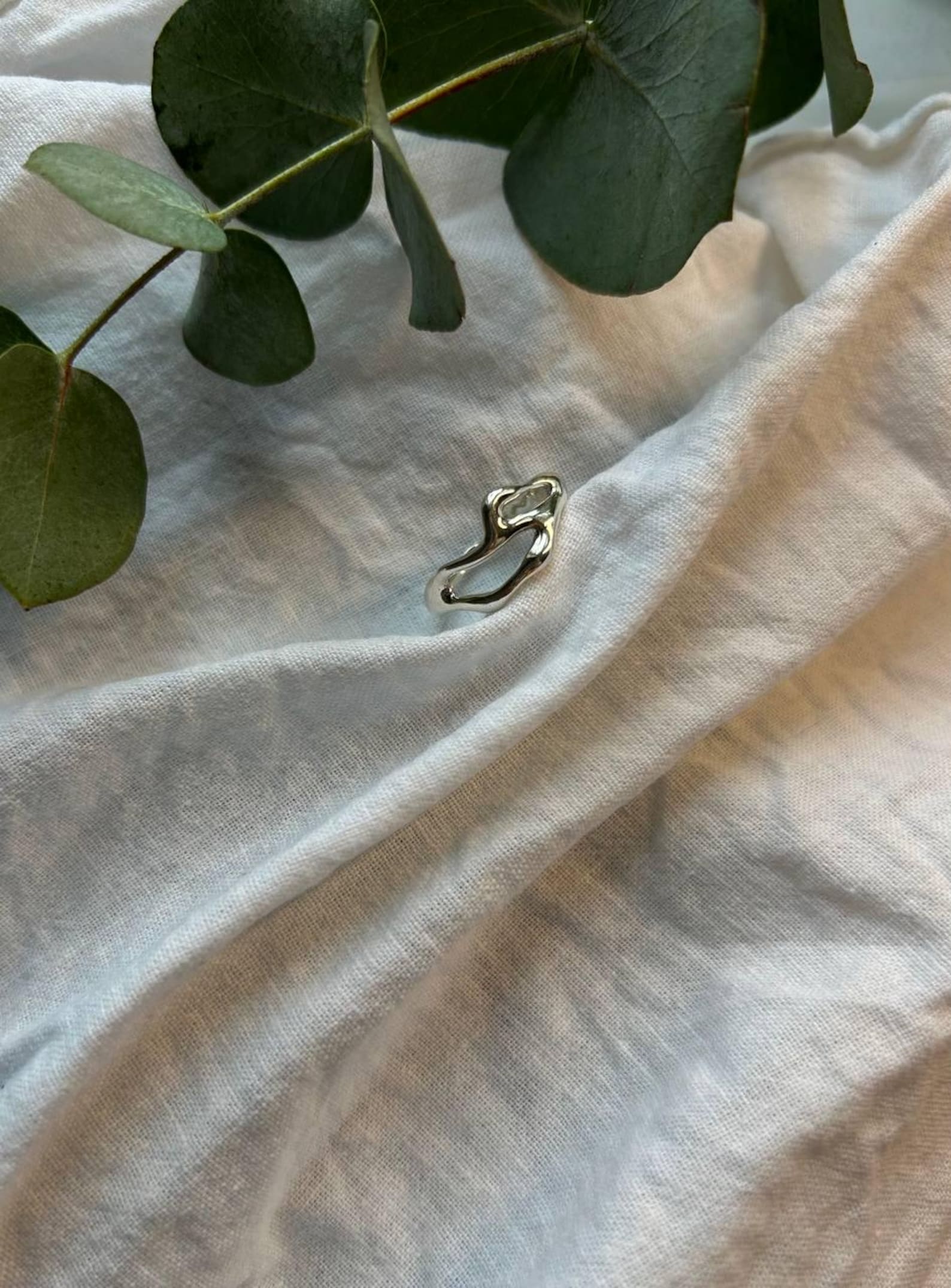 Wavy Ring, Sterling Silver Wave Ring, Curved Ring, Thin Wavy Ring ...
