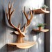Wooden Deer Wall Shelf Deer Wall Shelf Deer-shaped Wooden Wall Shelf ...