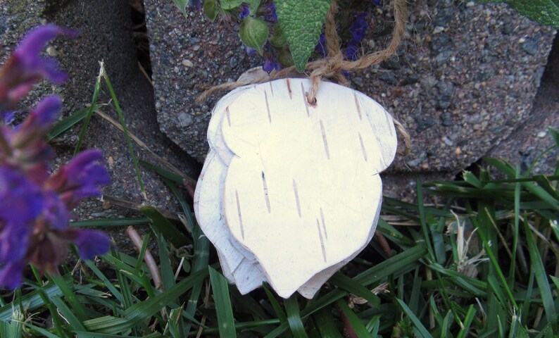 Birch Bark Garland Acorn Garland, Birch Gift Tags,birch Wood Ornaments ...