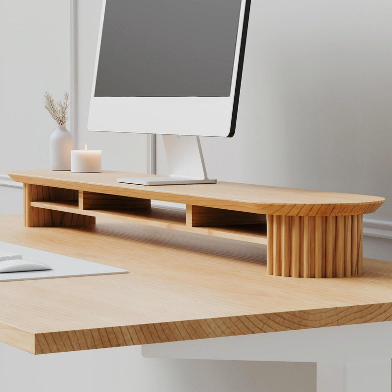 Wood Monitor Stand - Etsy