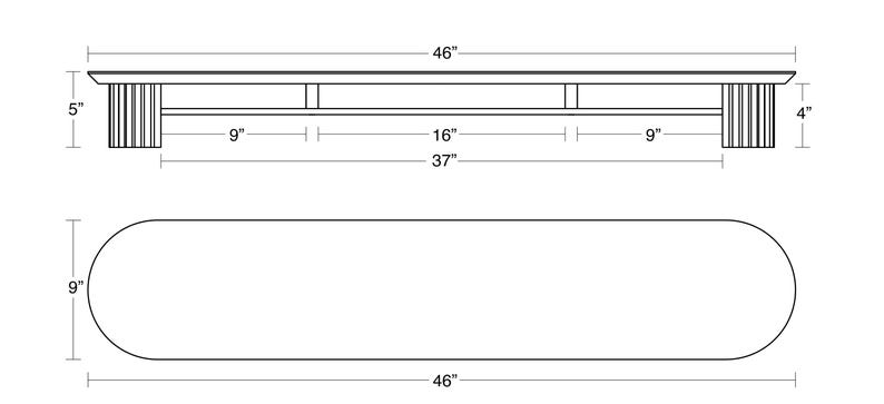 Fluted Monitor Stand - 46 Inch Large Solid Wood Desk Riser | Supports ...