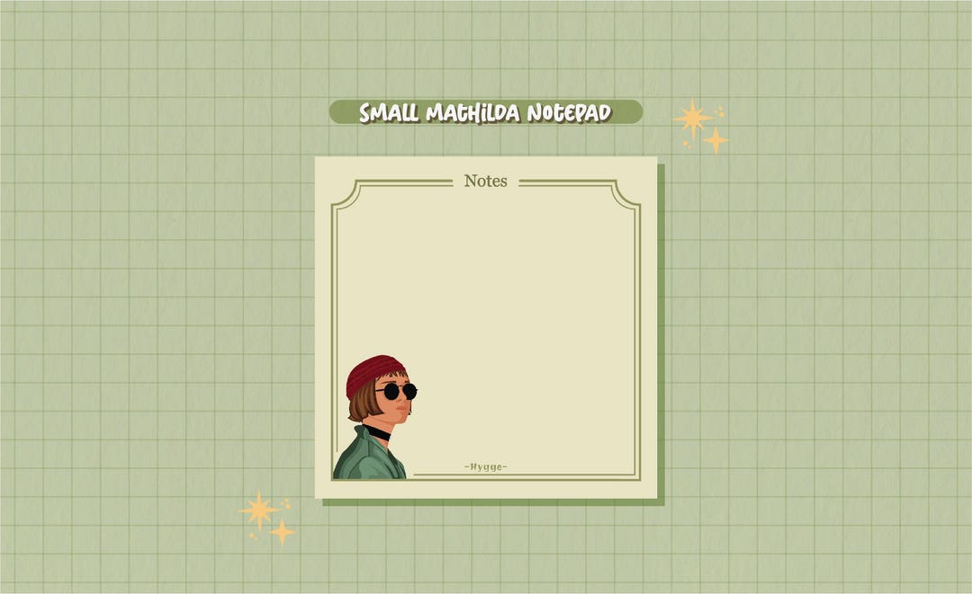 Digital & Printable Mathilda Notepad | Green Cinematic-themed Notepad ...