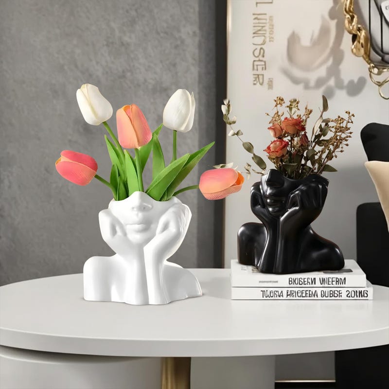 Abstract Face Vase - Etsy