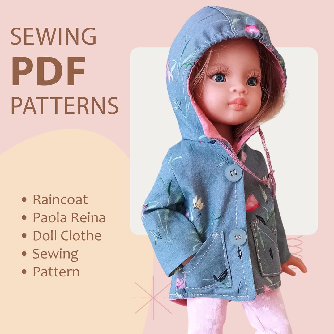 Handcrafted Sewing Raincoat Patterns for Paola Reina Dolls, Unique ...