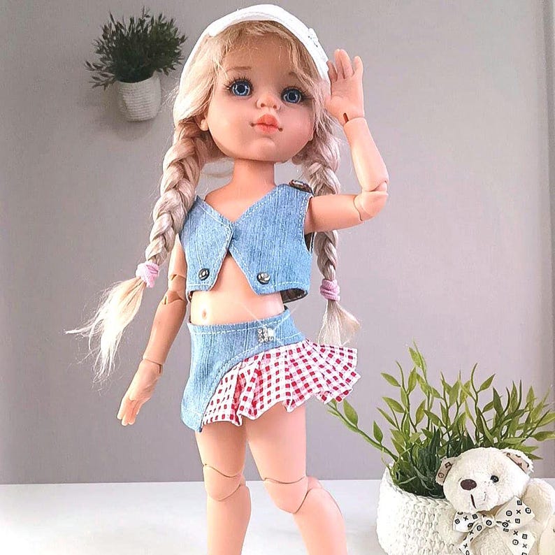 Doll Mini Skirt and Vest Sewing Pattern: 13
