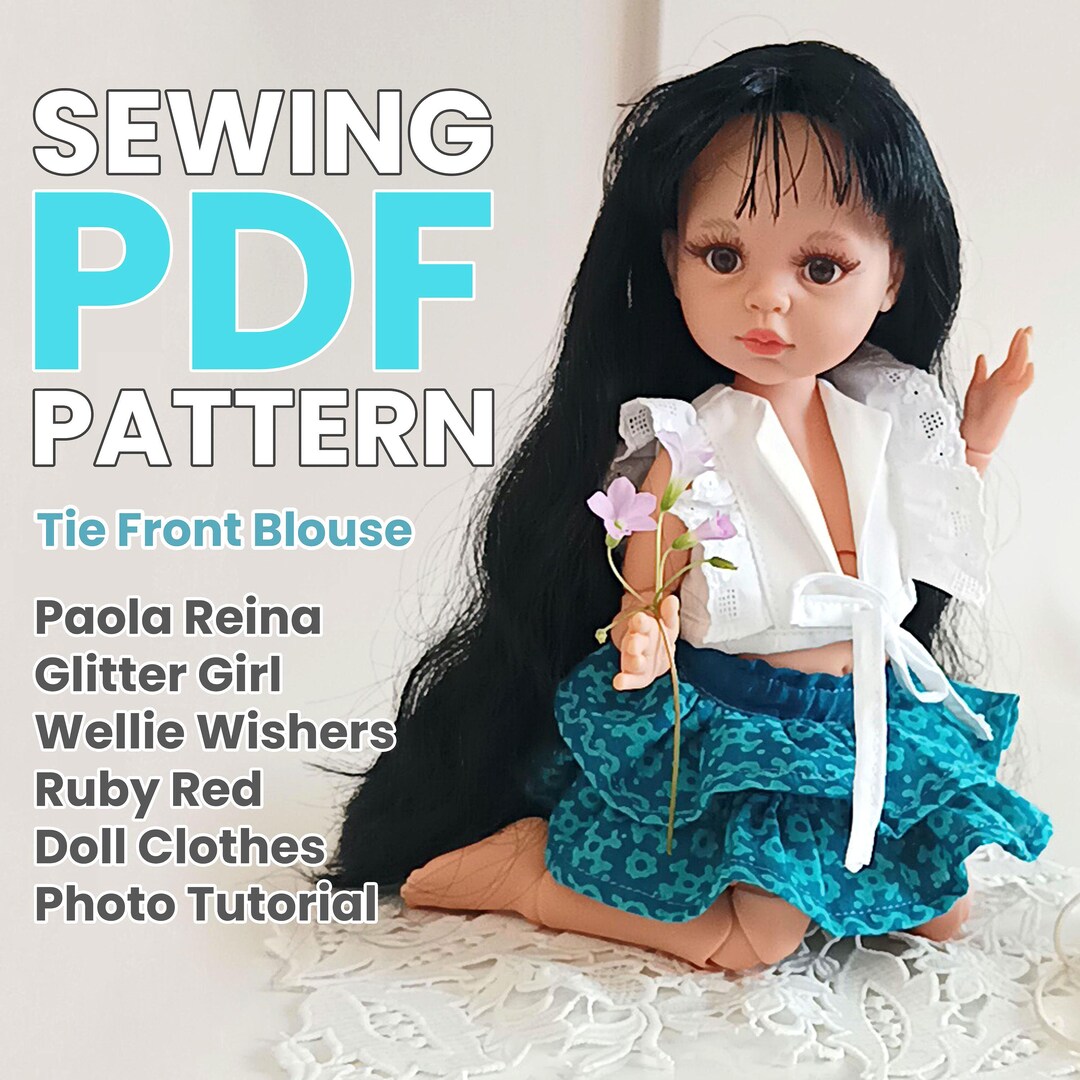Tie Front Blouse Sewing Pattern: 13" Dolls PDF Tutorial - Etsy