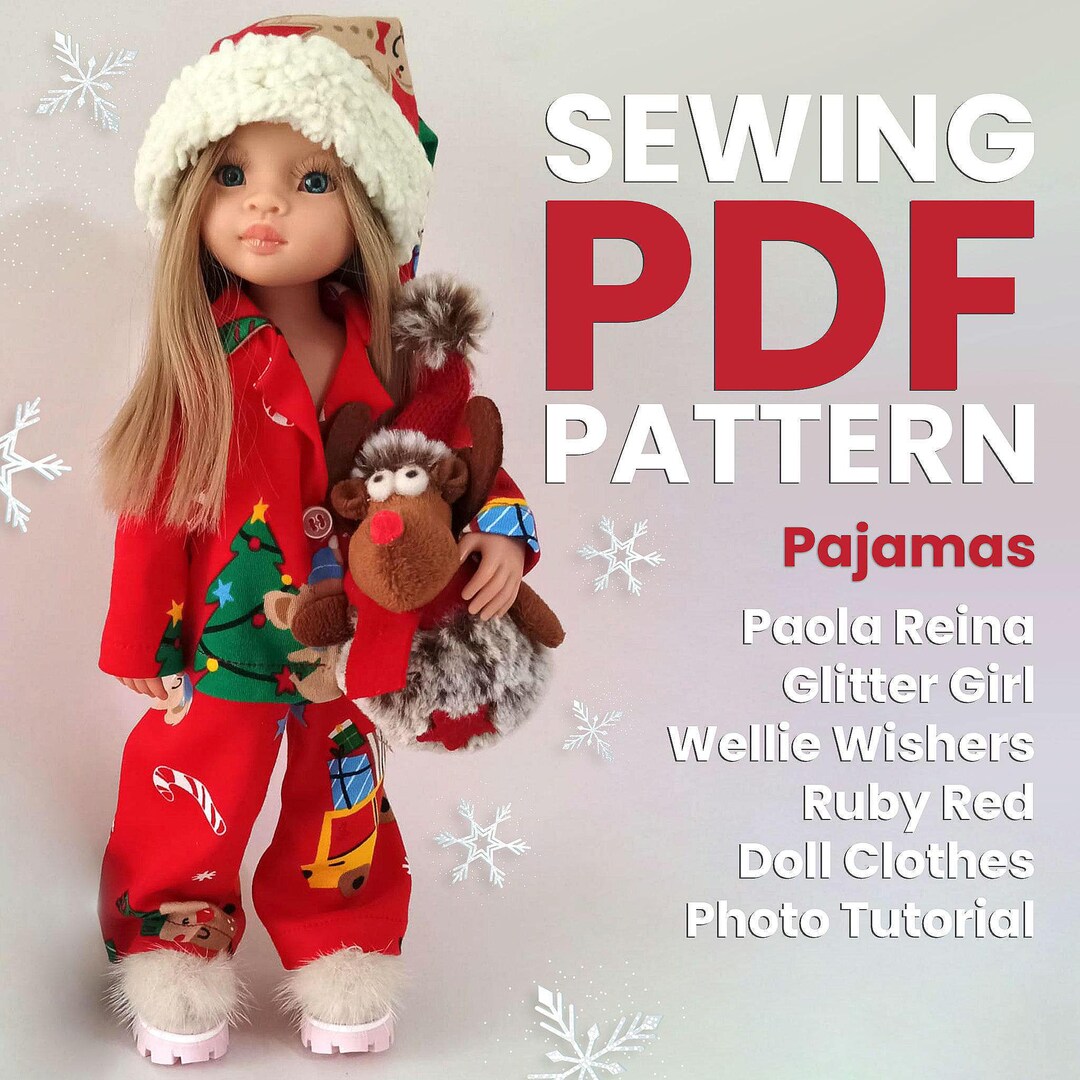 Pajamas Sewing PDF Pattern for 13” Dolls – Easy DIY Clothes Tutorial ...