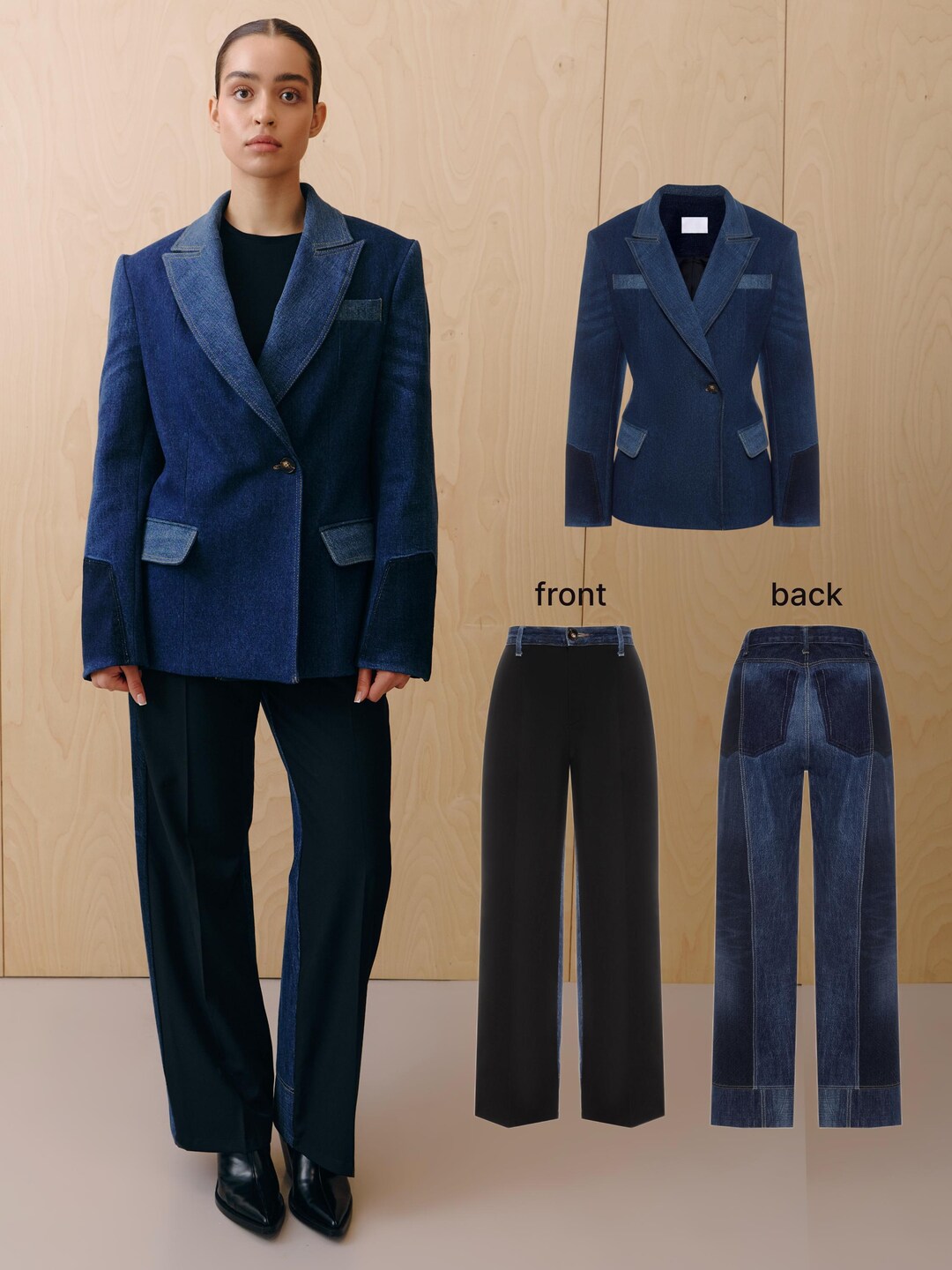 Women's Suit Set: Straight Pants and Fitted Blazer, Custom-made From ...