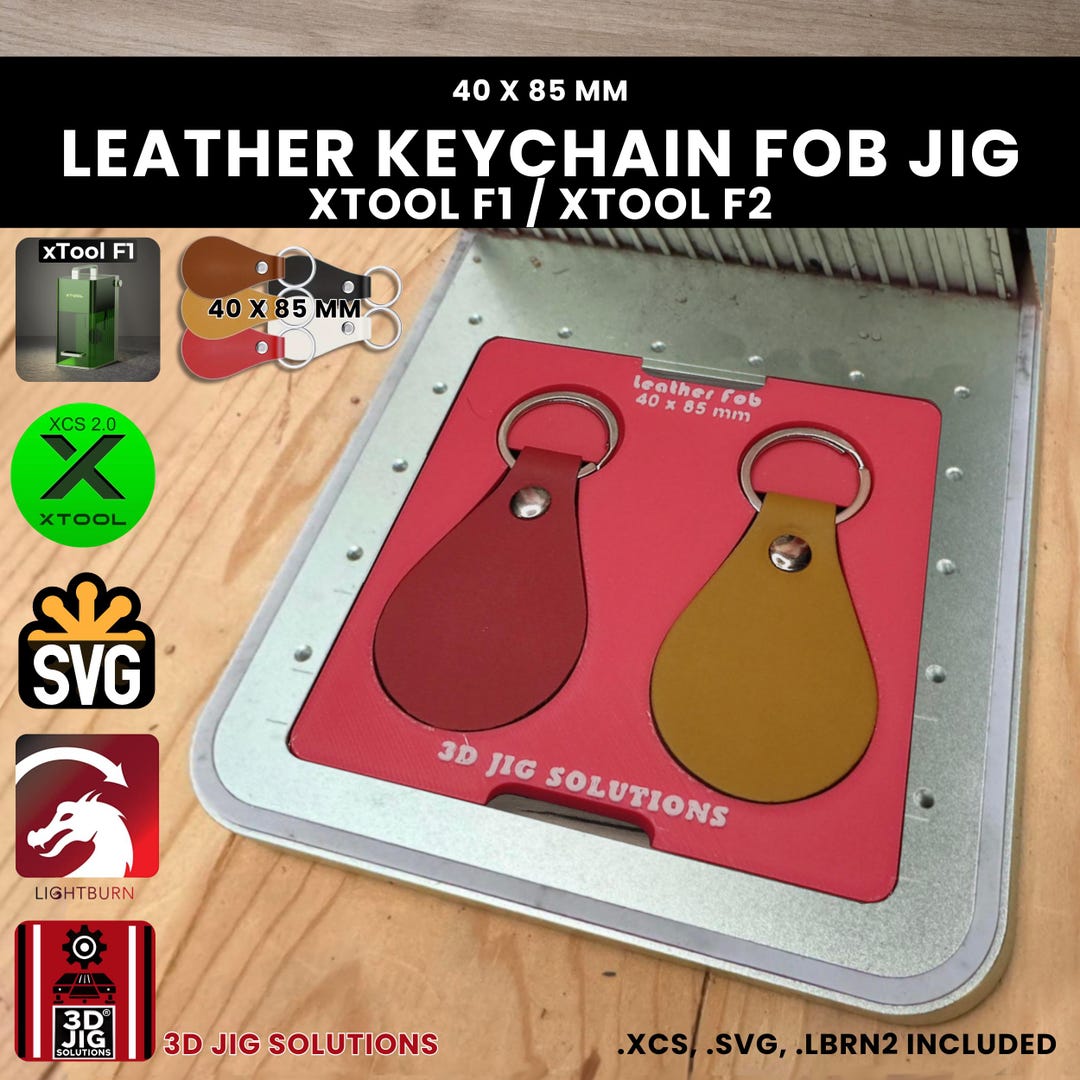 Xtool F1 & F2 Leather Keychain Fob Laser Engraving Jig - Etsy