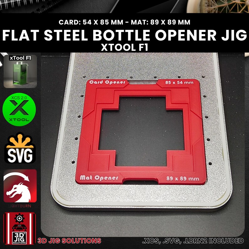 Xtool F1 Laser Engraving Jig: Bottle Opener, Metal Card & Coaster - Etsy