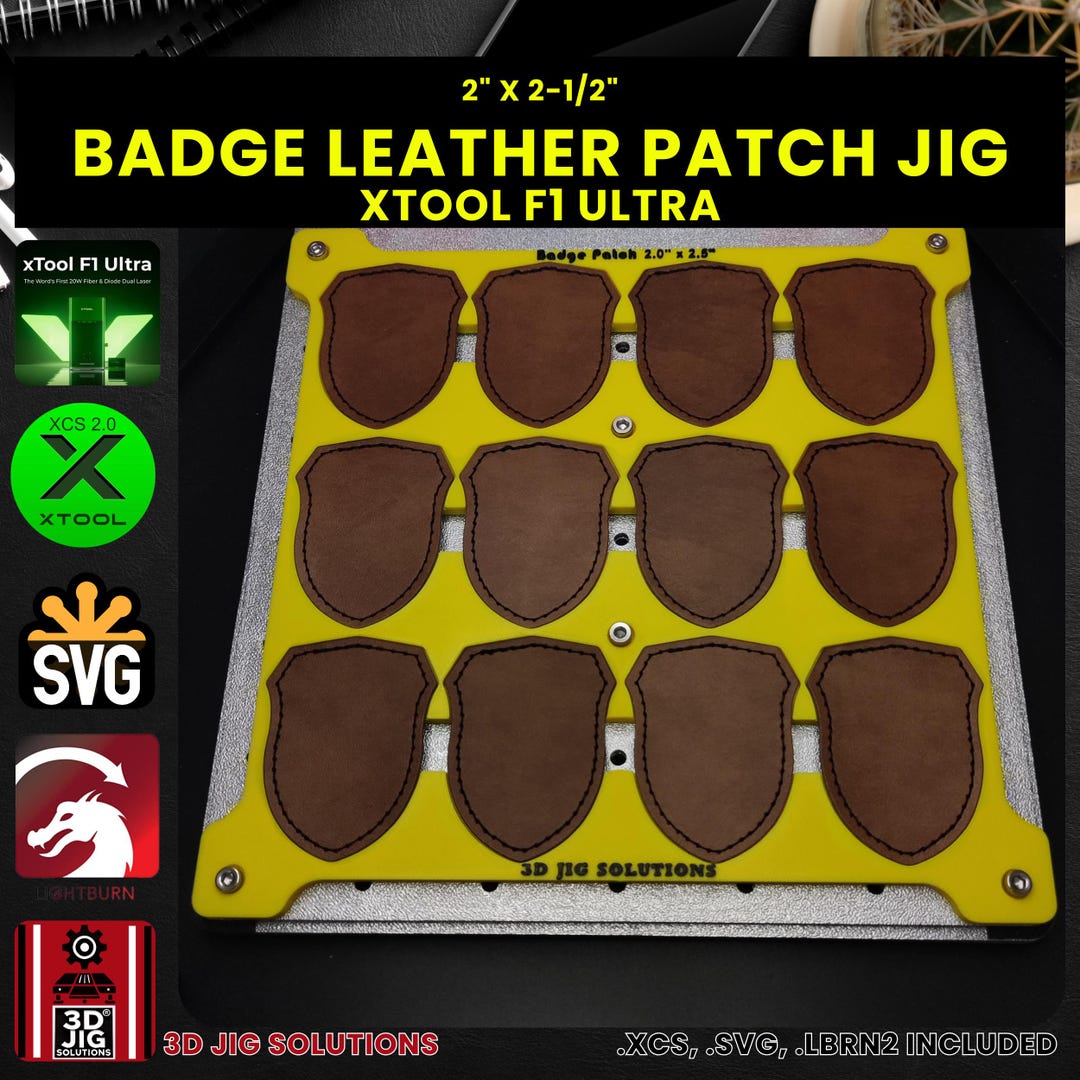 Xtool F1 Ultra Hat Patch Jig | Laser Engraving Jig for Leather Hat Patches, Badge Shaped ...