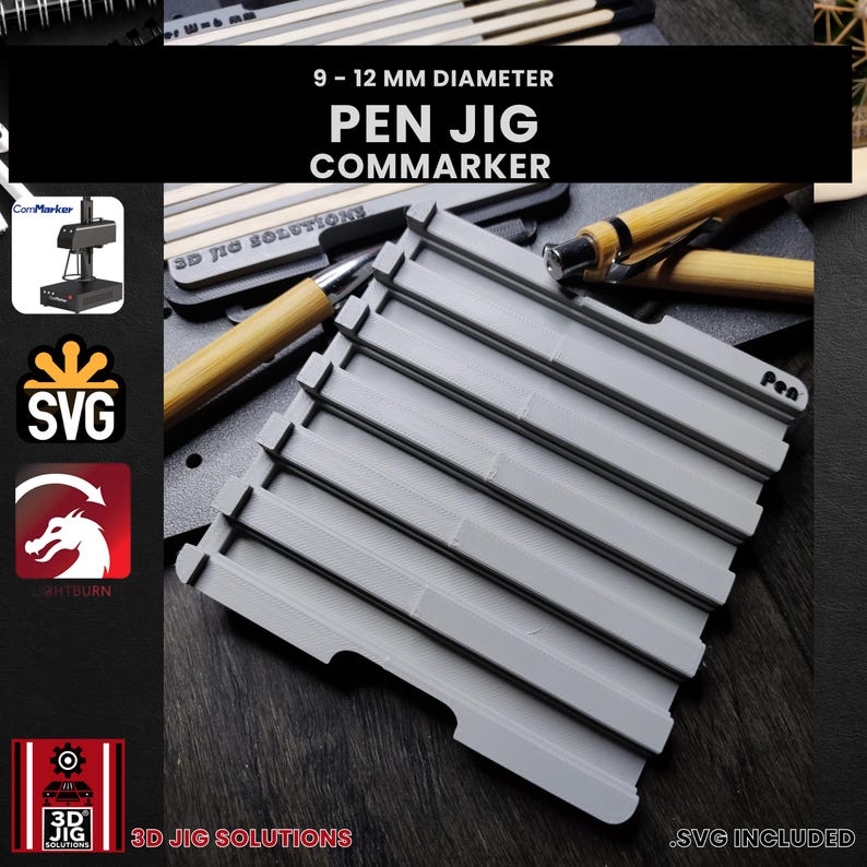Commarker Laser Jig | Pen Laser Engraving Jig | Bamboo and Other ...