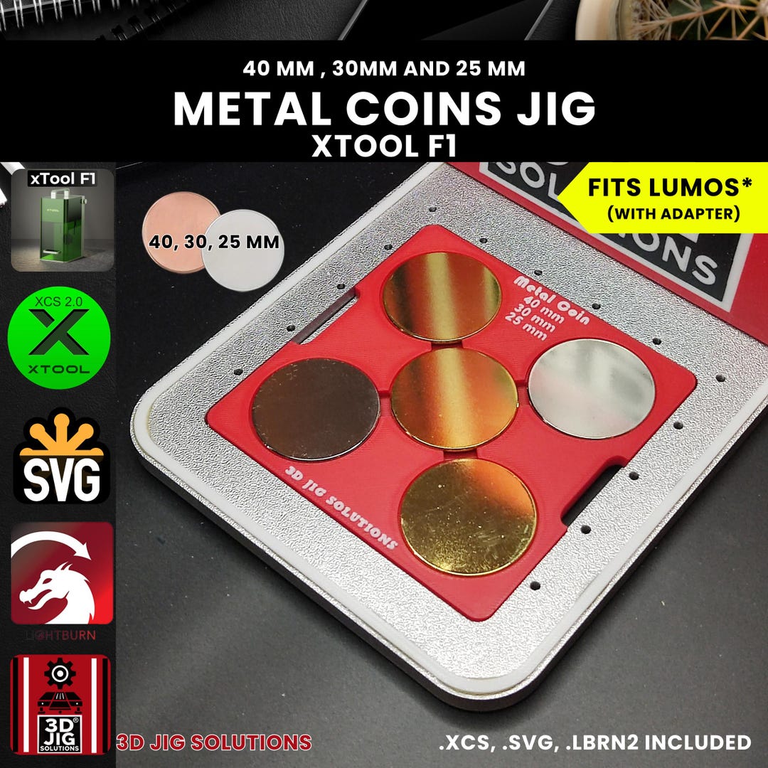 Xtool F1 Coin Laser Engraving Jig: Round Tags, Pendants Alignment ...