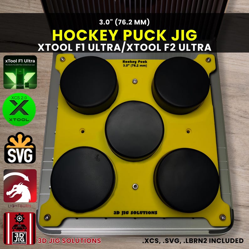 Xtool F1 Ultra & F2 Ultra Hockey Puck Laser Engraving Jig - Etsy