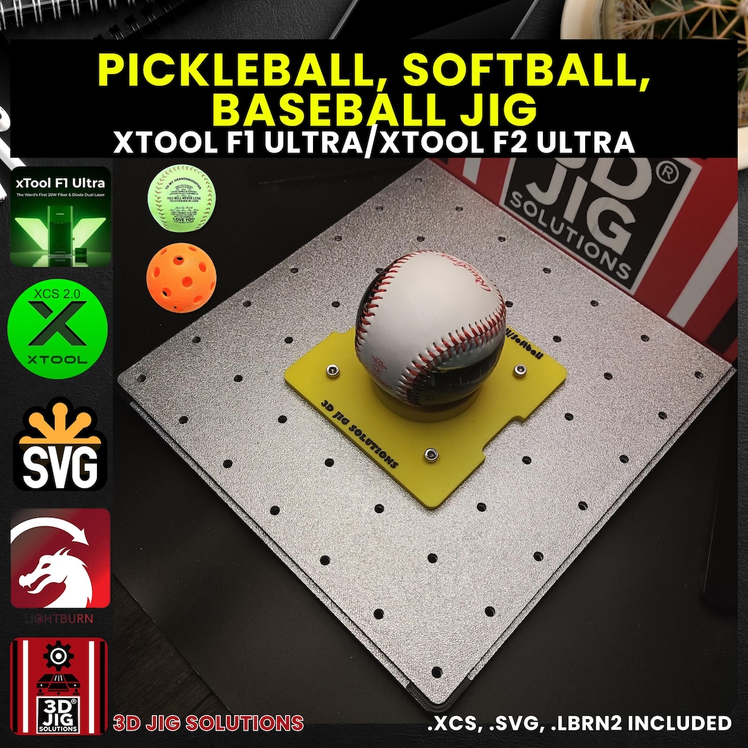 Xtool F1 Ultra & F2 Ultra Baseball Jig: Sports Ball, Softball ...