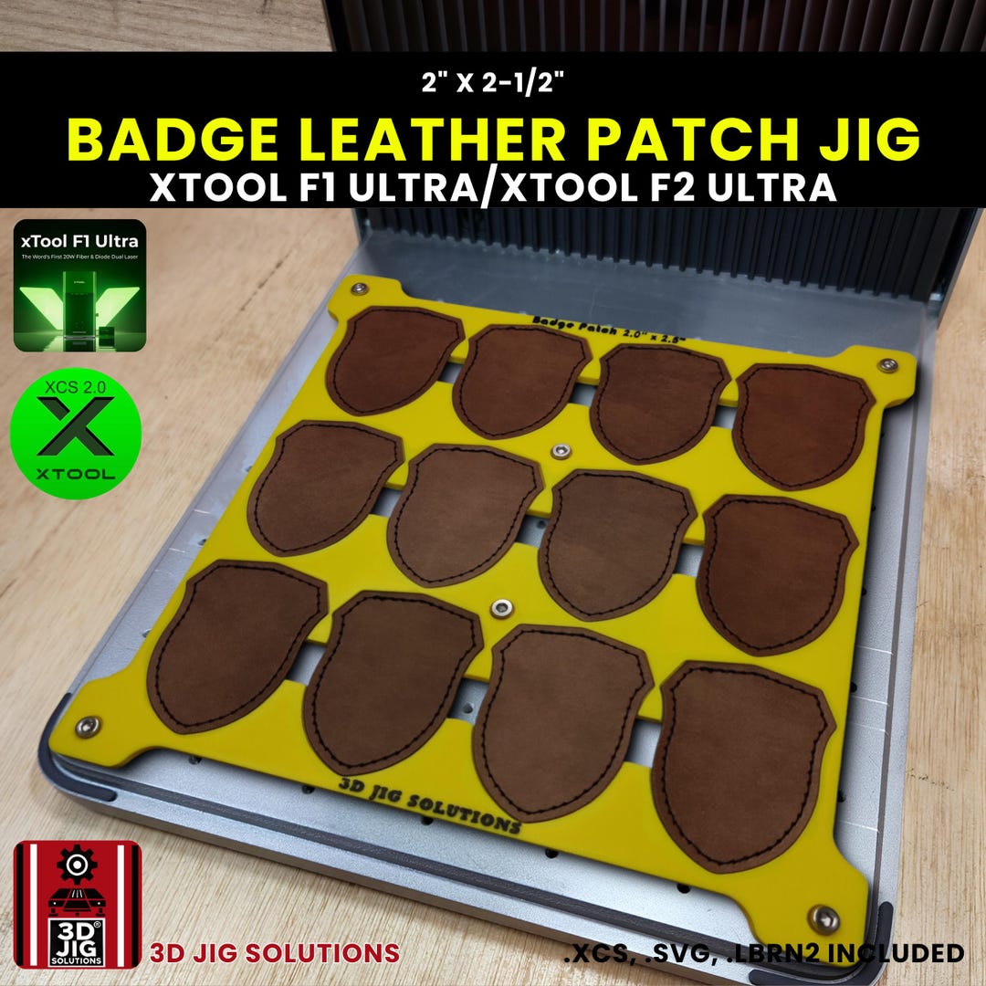 Xtool F1 Ultra & F2 Ultra Leather Hat Patch Laser Engraving Jig | Badge ...